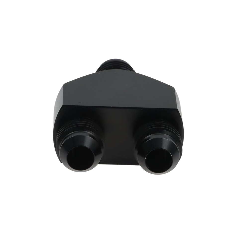 New Black Y Block Fittings - 6 AN to -6 AN X 2 Parallel Exit - 6AN to ...
