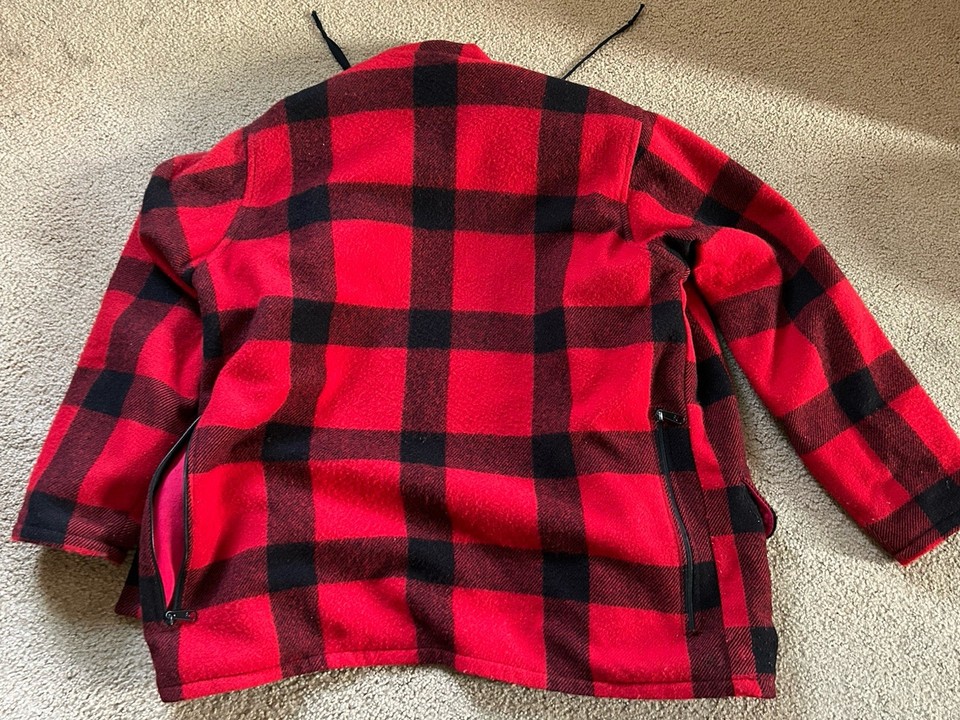 VINTAGE Johnson Woolen Mills Mens Wool Plaid Full Zip Cruiser Jacket ...