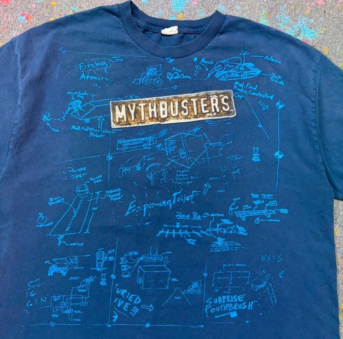 Vintage 2008 MythBusters TV Show Promo Blueprint Graphic T-Shirt | eBay