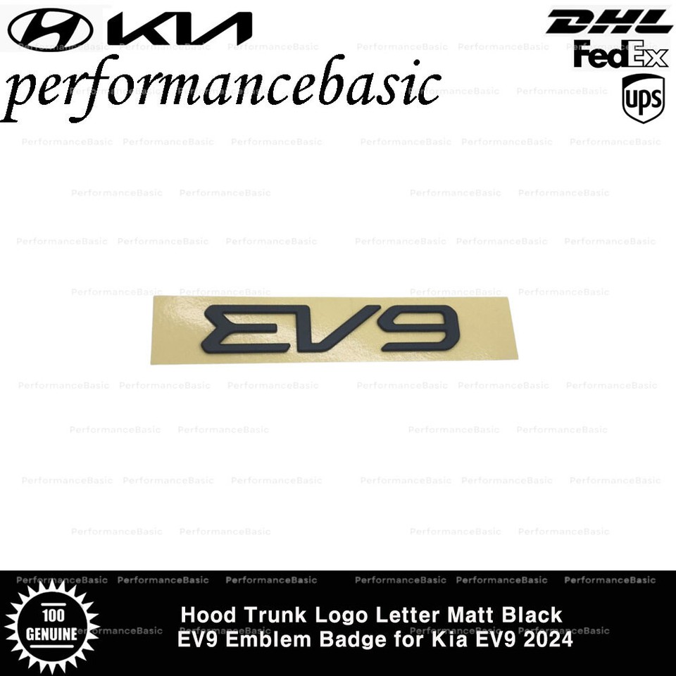 Hood Trunk Logo Letter Matt Black EV9 Emblem Badge for Kia EV9 2024 | eBay