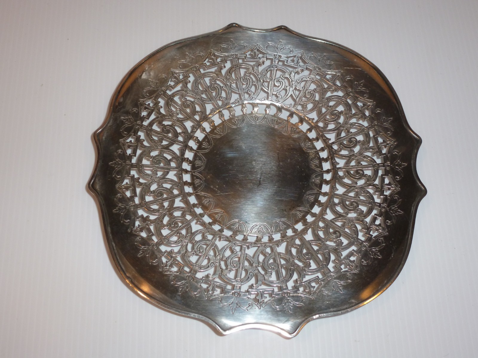 Sheffield Reproductions Silverplate Plate, Reticulated Bands | eBay