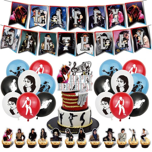 Michael Jackson Birthday Party Decoration Supplies Balloons Cake ...
