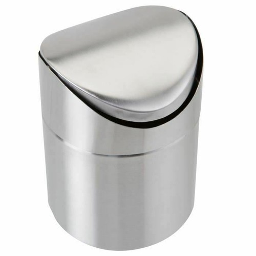 1.5L Table Top Desktop Waste Rubbish Bin Swing Lid Kitchen Bin ...
