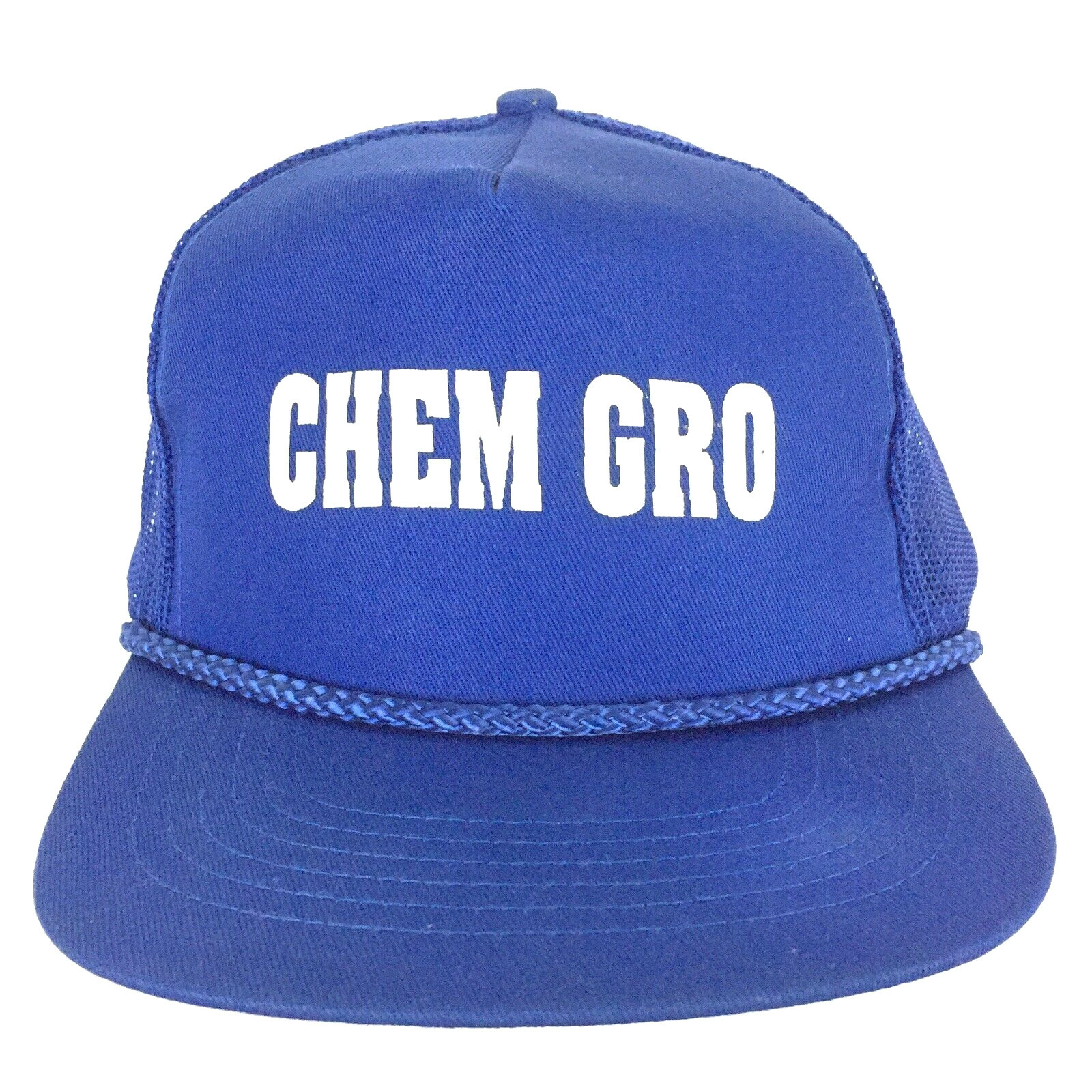 Vtg 90s Chem Gro Cap Farm Feed Seed Logo Mesh Rope Sn… - Gem