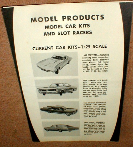 MPC Model Products Corporation Ad Brochure model car kits + slot car ...