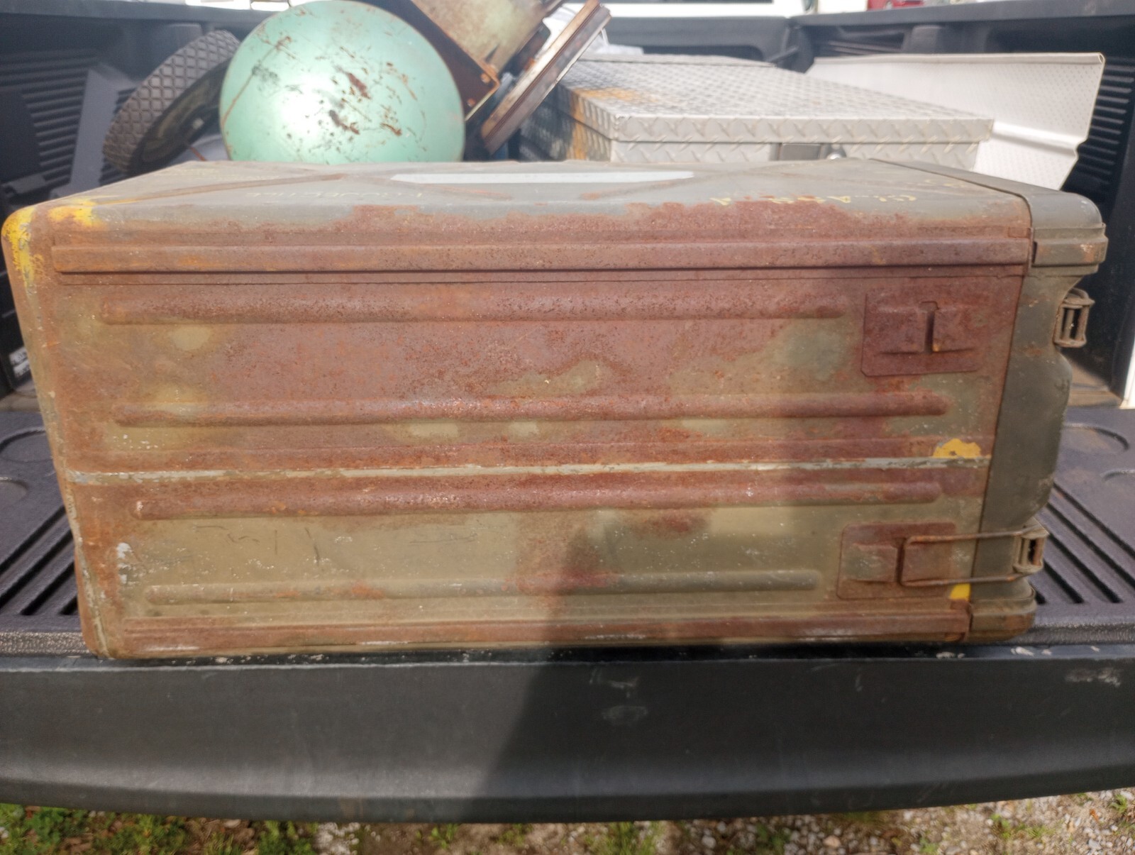 Vintage US Military Tank Guided Missile Metal Crate Ammo Box Bomb ...