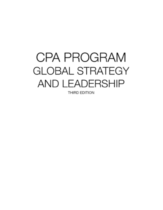 CPA GSL S1-2026 Global Strategy & Leadership Exam Index | eBay