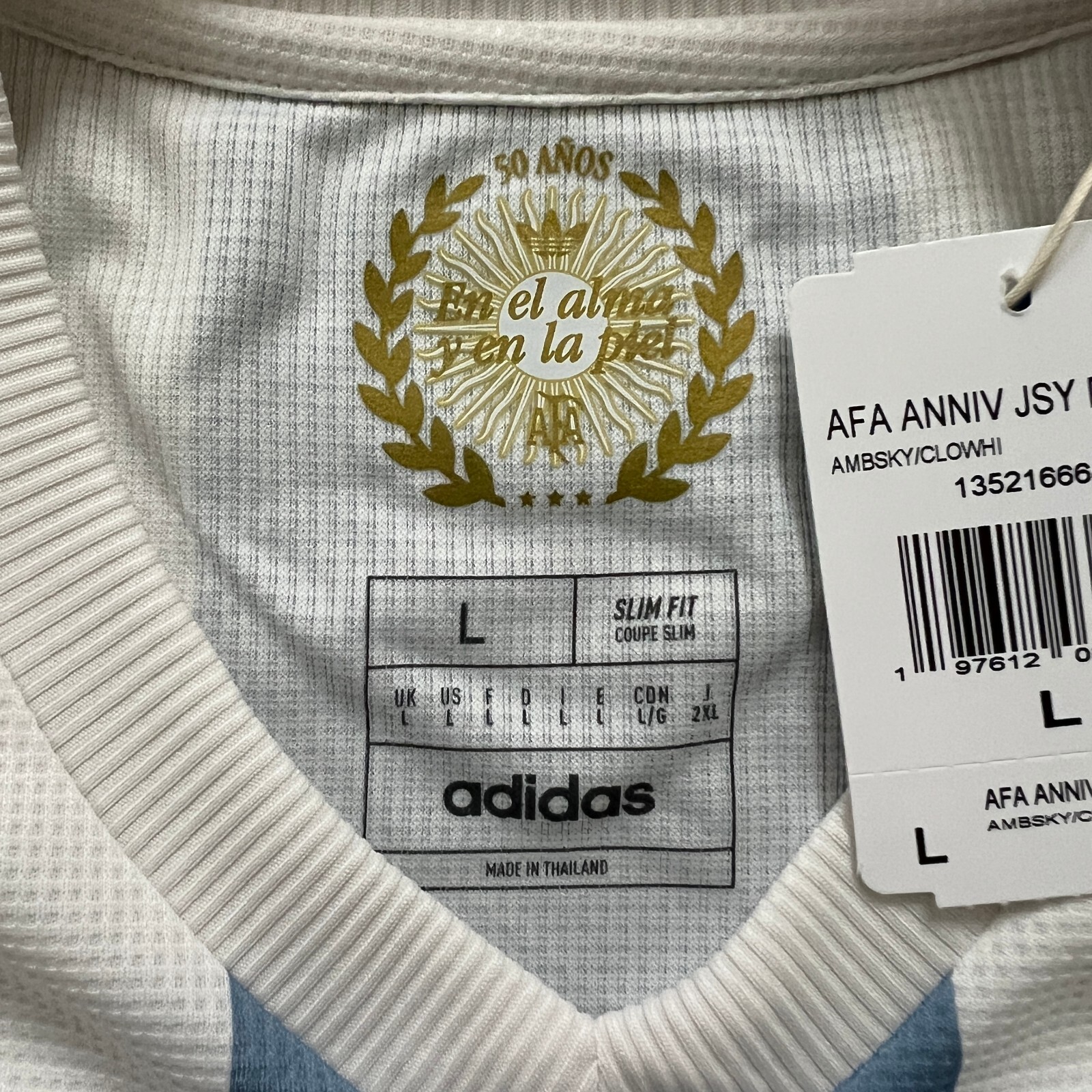 Argentina Jersey Anniversary 2024 Soccer Shirt JF2641 Adidas Mens Size ...