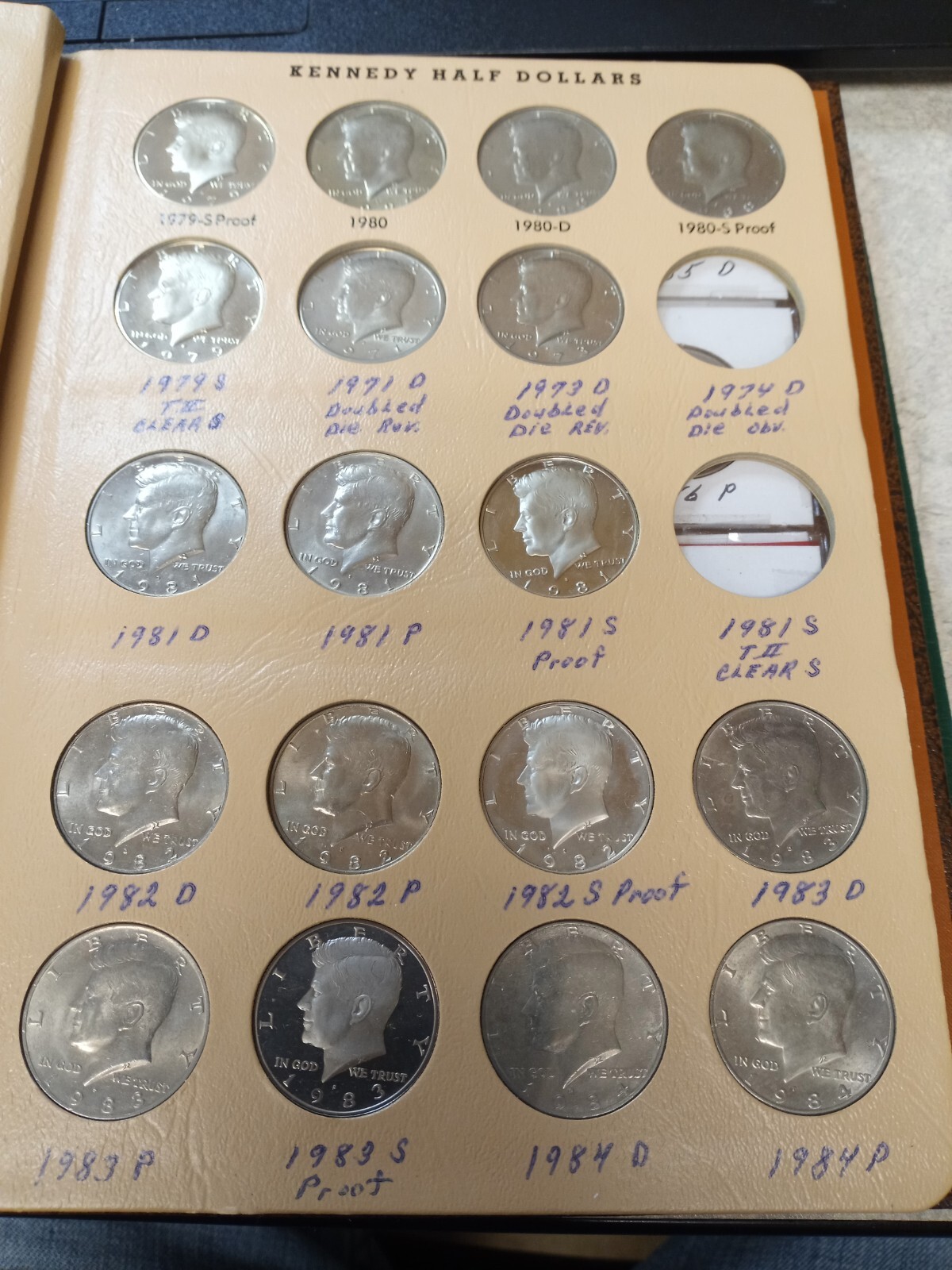 Dansco Kennedy Half Dollar Album - 85 Total Coins - Business & Proofs ...