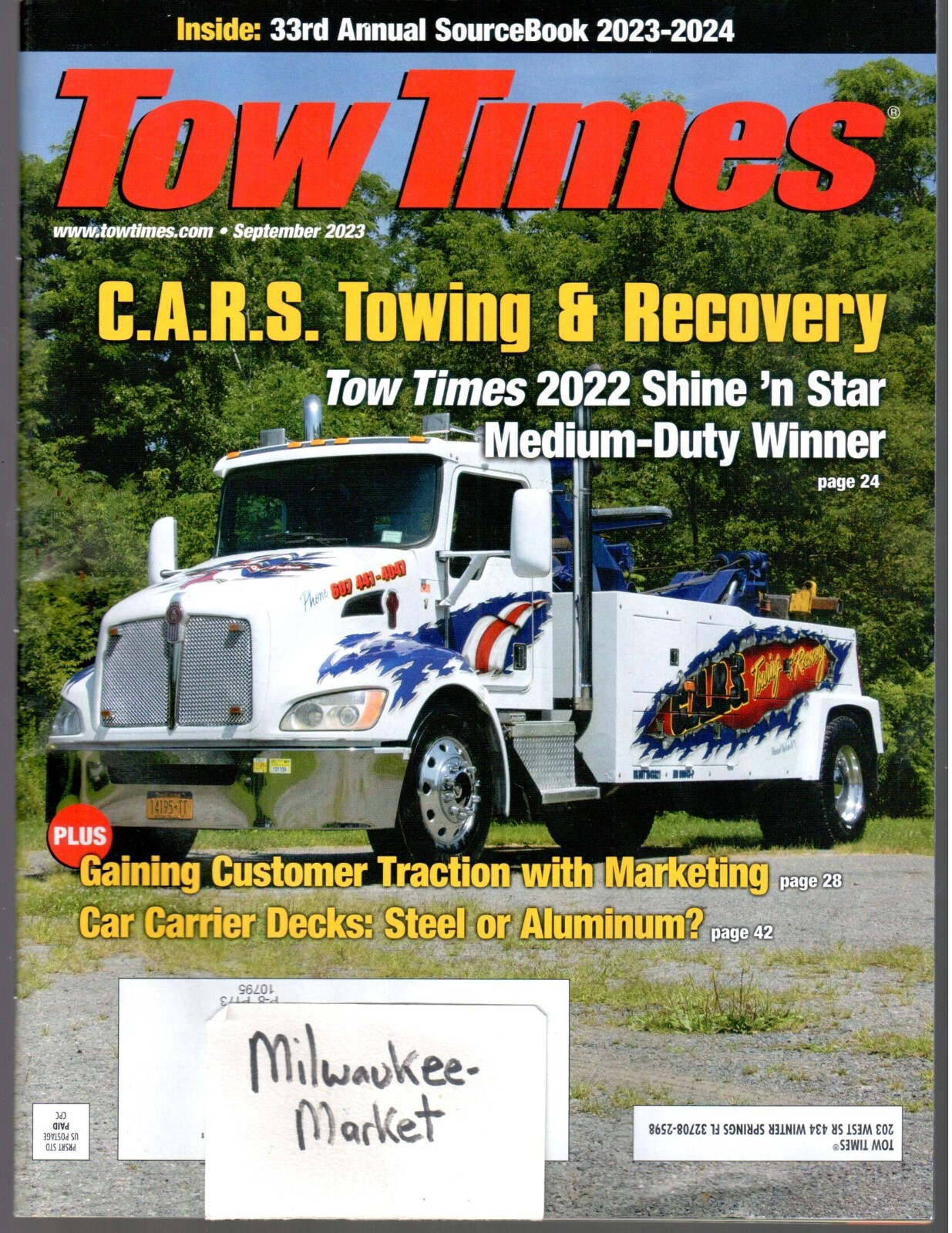 Tow Times September 2023 2022 Shine 'n Star Medium-Duty Winner C.A.R.S ...