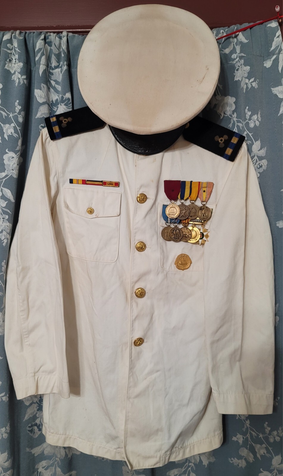 Vintage Original Vietnam War Era CWO Dress Whites Uniform! W/ Hat And ...
