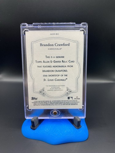 #AGR-BC Brandon Crawford Cardinals A&G Relic Game-Used 2024 Topps Allen ...