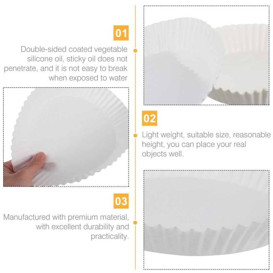 30pcs Air Fryer Paper Liners Disposable Baking Liners Non-stick Round ...