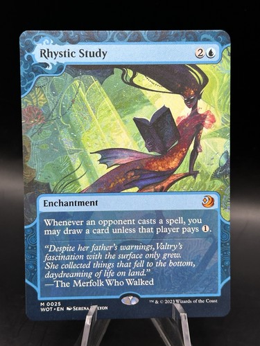 Rhystic Study - WOT #25 | NORMAL | NM | MTG | BORDERLESS|SHOWCASE | eBay