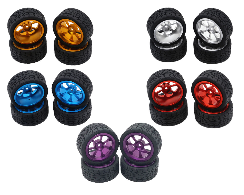 4x Metal Wheel Tires Rally Wheels For MJX 14302 14301 1/14 RC Car Upgrade Parts | eBay