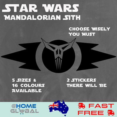 Star Wars Mandalorian Sith Logo Emblem Sticker Decal Car Wall Bike ...