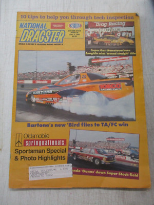 NATIONAL DRAGSTER MAGAZINE JULY 2, 1993 BARTONEJEG'S OLDSMOBILE 301 ...