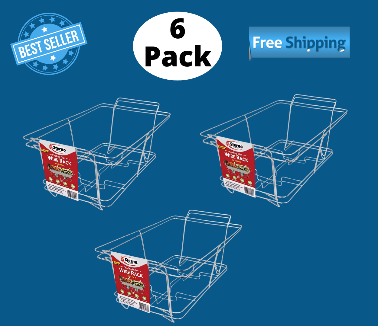 Wire Chafing Dish Stand Sterno Buffet Dish Warmer Rack. 6 Pack (No Ship ...