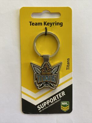 NRL LOGO TEAM - GOLD COAST TITANS - Rugby League Enameled Keyring ...