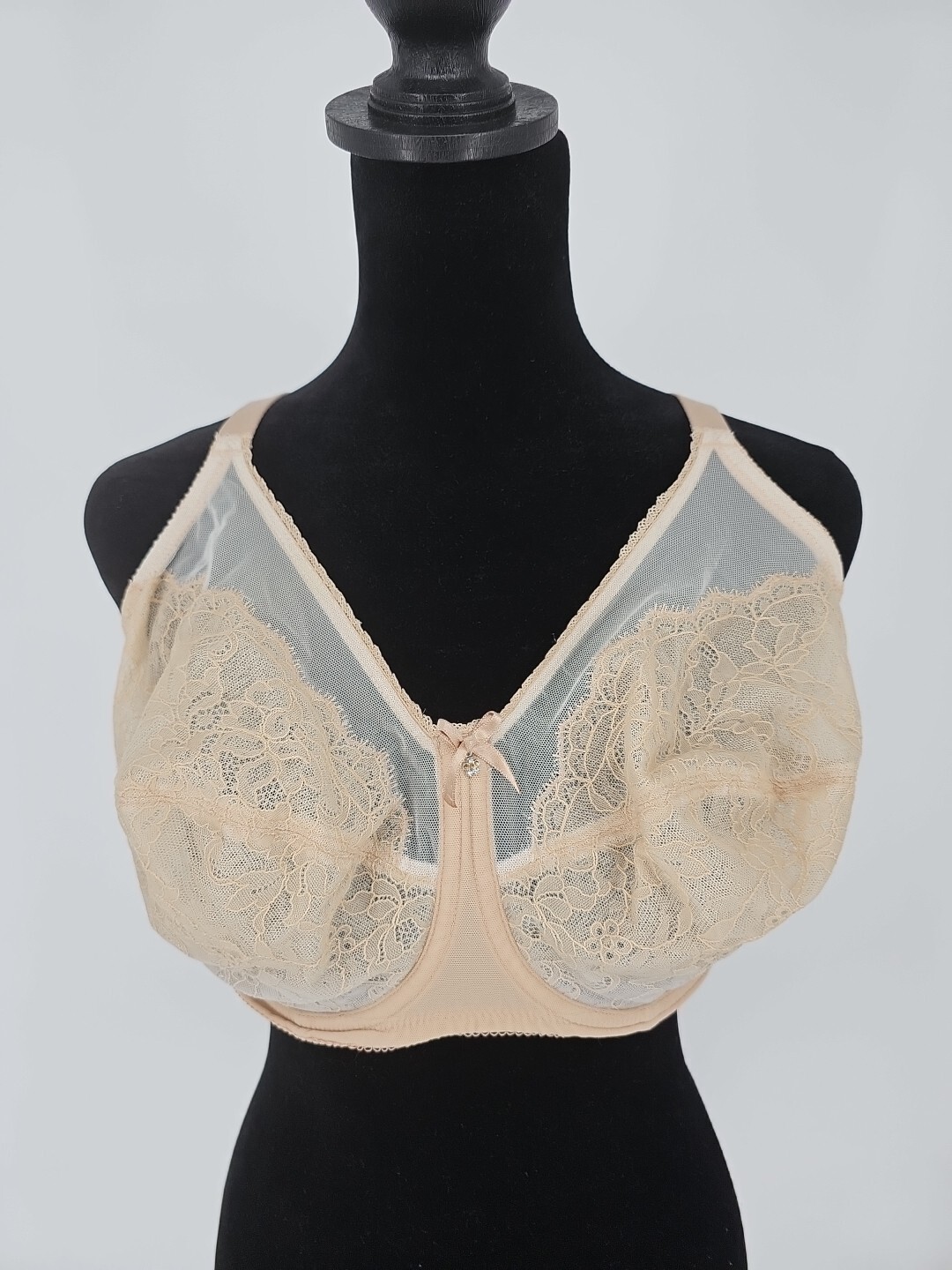 Wacoal Retro Lace Floral Nude Beige 36G Bra 855186 - Gem