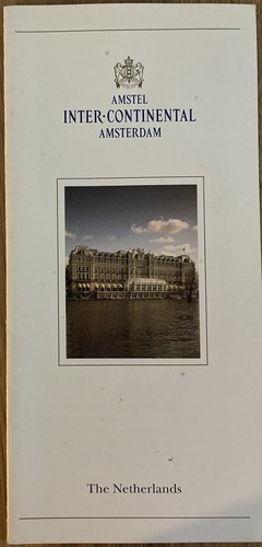 1990s INTER CONTINENTAL HOTEL AMSTEL AMSTERDAM BROCHURE TRAVEL FOLDER VINTAGE ! | eBay