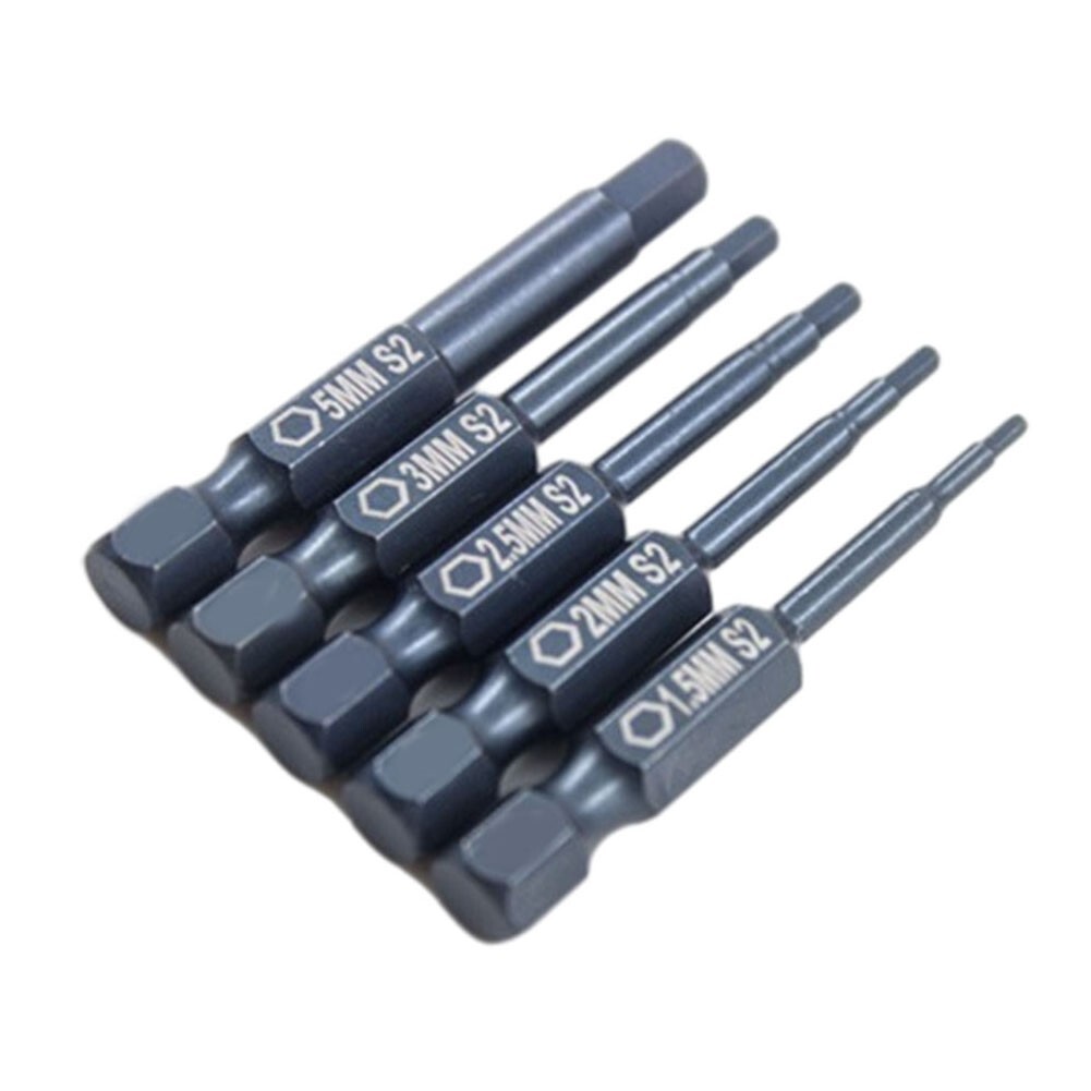 Convenient 5PCS H1 5H5 Hex Screwdriver Bits for Magnetic Electric Drill ...
