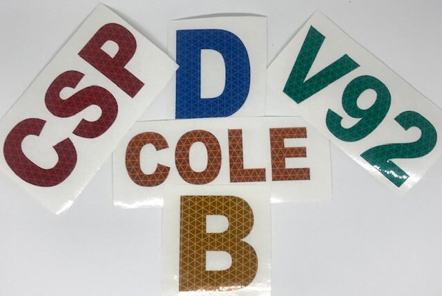 Orafol/Reflexite V92 Reflective DAYBRITE Vinyl Letters Custom Cut | eBay
