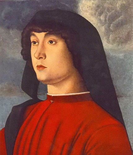 Oil giovanni bellini john bellini - Handsome art portrait of a young ...