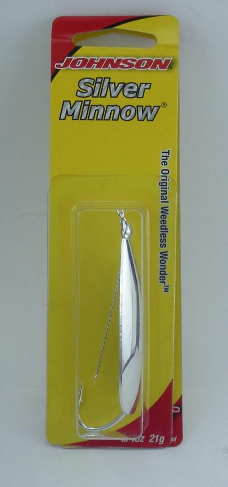 Johnson SM3/4-SLVR Silver Minnow Weedless Spoon Color Gold 3/4 oz. | eBay