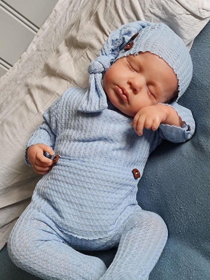 Body Reborn Real Sleeping 49cm/19In Silicone Lifelike Newborn Doll Baby ...