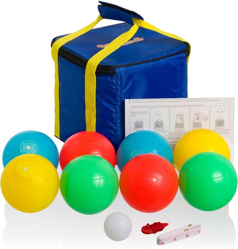 Glow in The Dark LED Day Night Lighted Bocce Ball Set Choose 107mm or ...