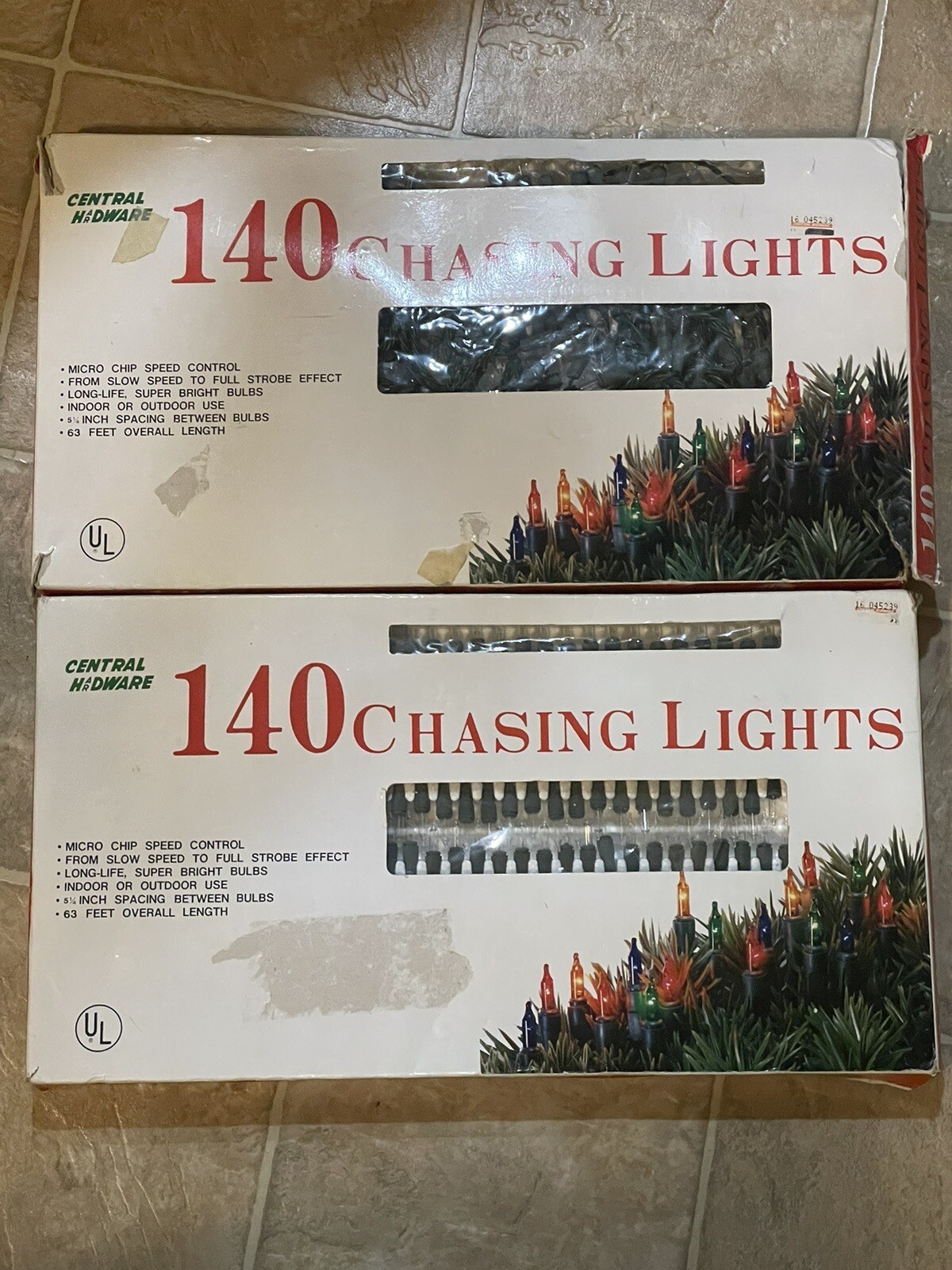 (2 Sets) Vintage 140 White Chasing Christmas Twinkle Lights 63Ft. | eBay