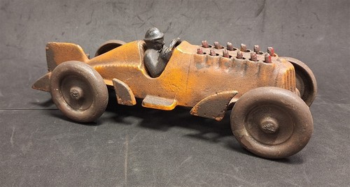 Vintage Hubley Cast Iron Toy Race Car Moving Pistons Driver 1920's ...