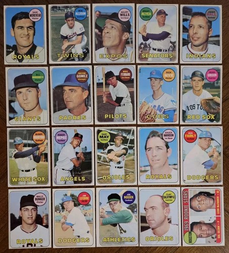 1969 Topps Baseball Card Lot - 89 Different Cards - Maury Wills | Tim ...