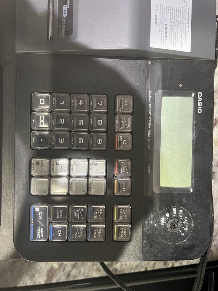 Casio SE-S700 Electronic Cash Register - Black 79767510305 | eBay