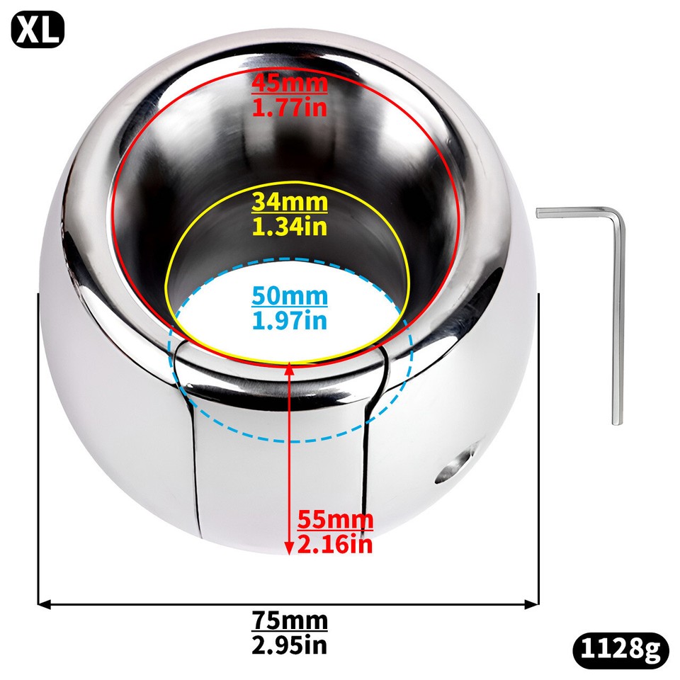 Men Ball Stretcher Weight Heavy Weight Stainless Steel Ball Stretching ...