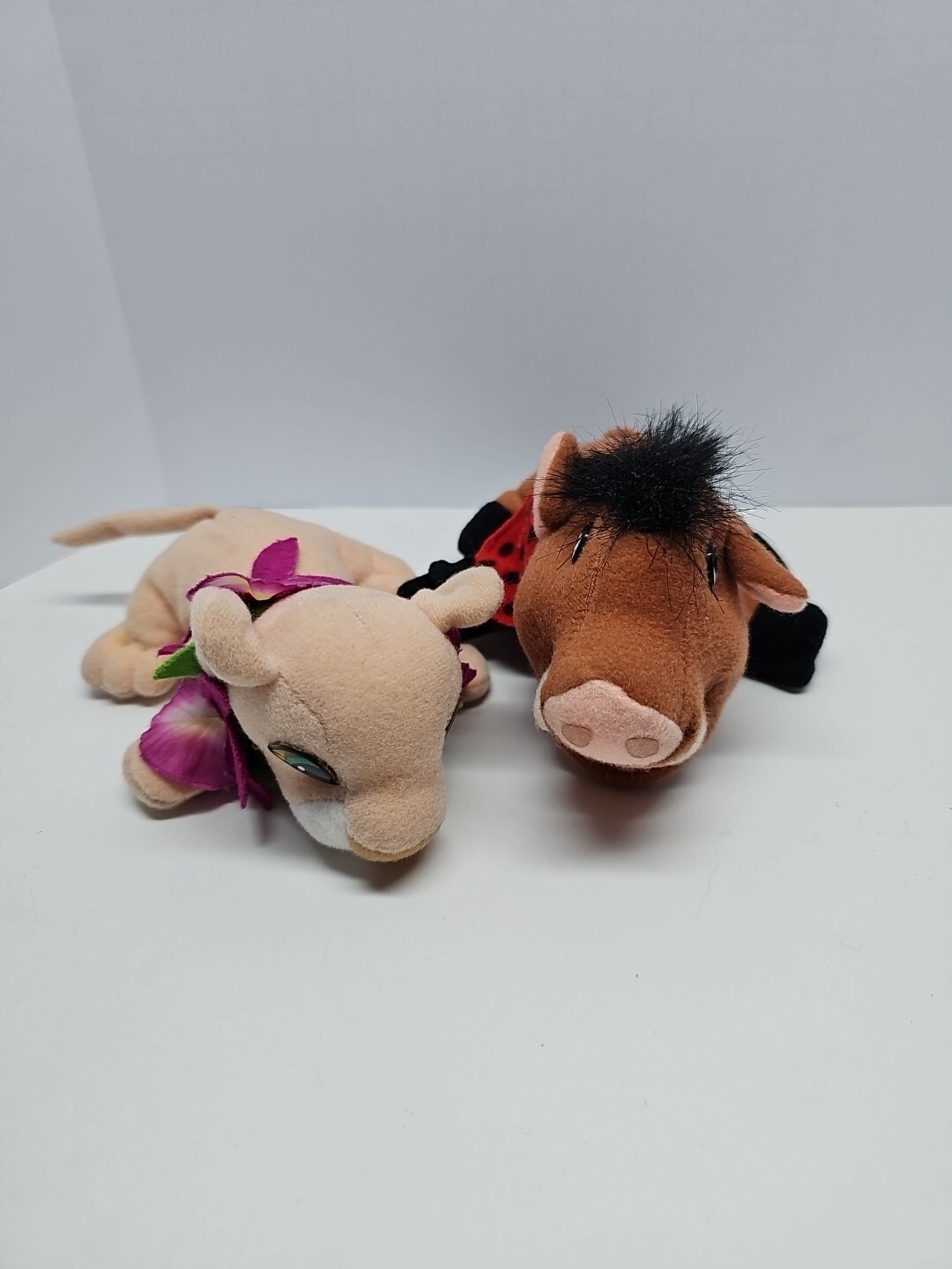 VTG Mattel Authentic DISNEY LION KING Nala & Pumbaa Plush Finger Puppet ...