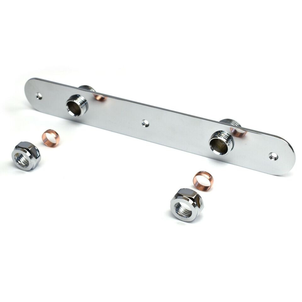 Easy Kit Plate Exposed Shower Fixing Bracket Mixer Bar Mounted Wall ...
