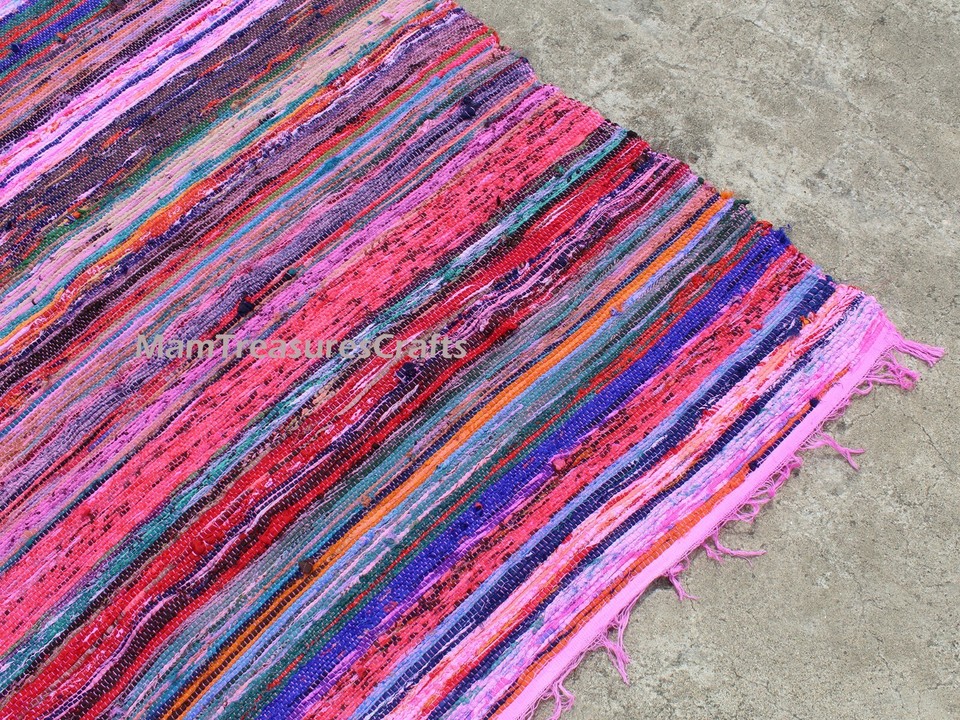 Chindi Rug Area Rag Rug Home Decor Bohemian Large Indian Carpet Floor ...