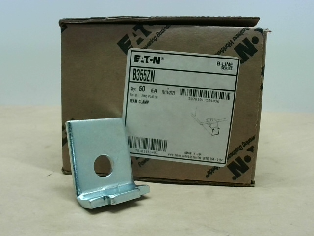 Eaton B355ZN B-Line Beam Clamp 5/8" Zinc Plated 1200lb Load Capacity ...