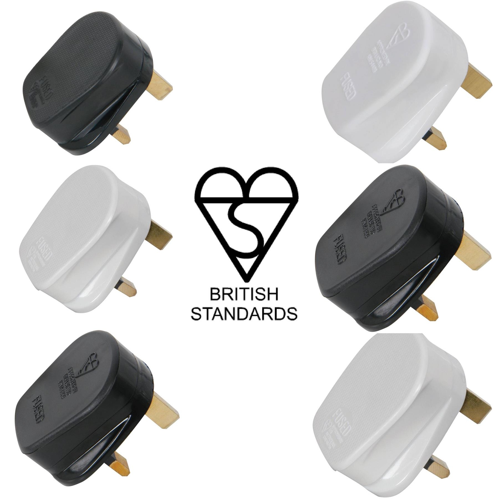 13 Amp 230V UK 3 Pin Heavy Duty Rubber Body Rewirable Plug 13A Black ...