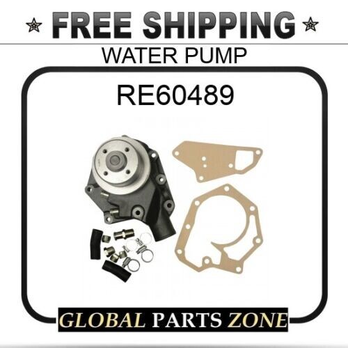 RE60489 - WATER PUMP - WITH PULLEY R70435 fits John Deere Tractor | eBay