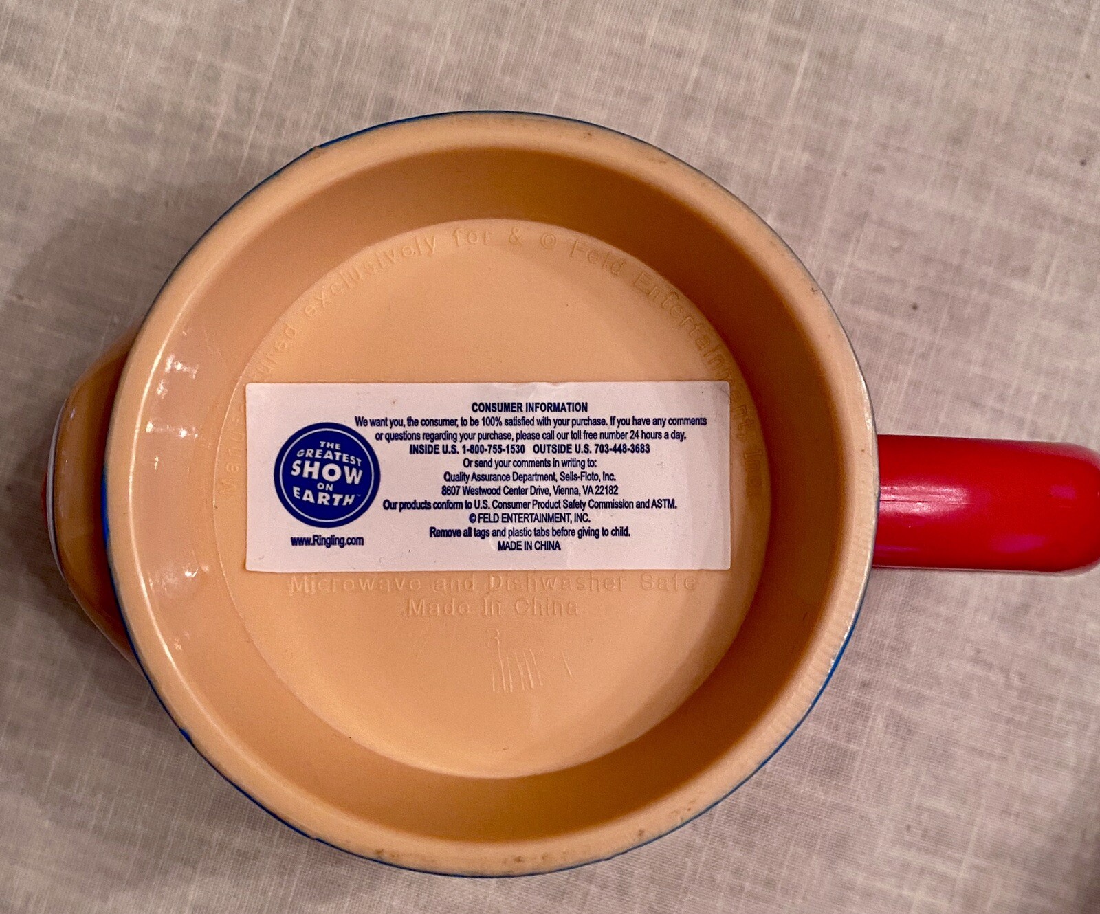 Ringling Bros and Barnum & Bailey BOZO Circus Clown Plastic Mug Cup ...