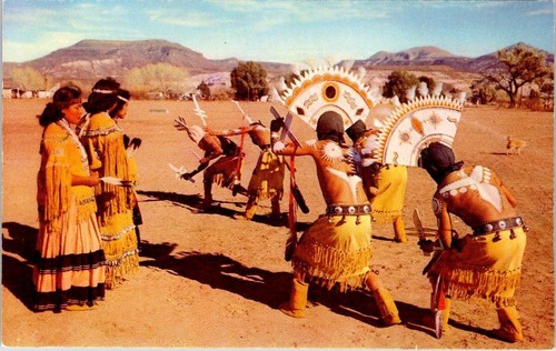 Native American MOUNTAIN SPIRIT DANCE Apache Indian Dancers VINTAGE ...
