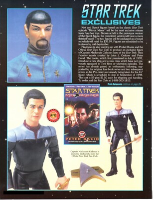 1998 STAR TREK Action Figures Toy PRINT AD WALL ART - CAPTAIN MACKENZIE ...