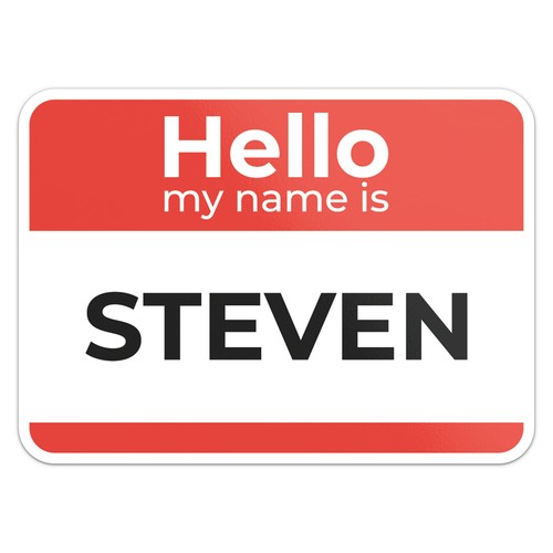 Hello My Name Is Steven Sticker Vinyl Car Bumper Decal | eBay
