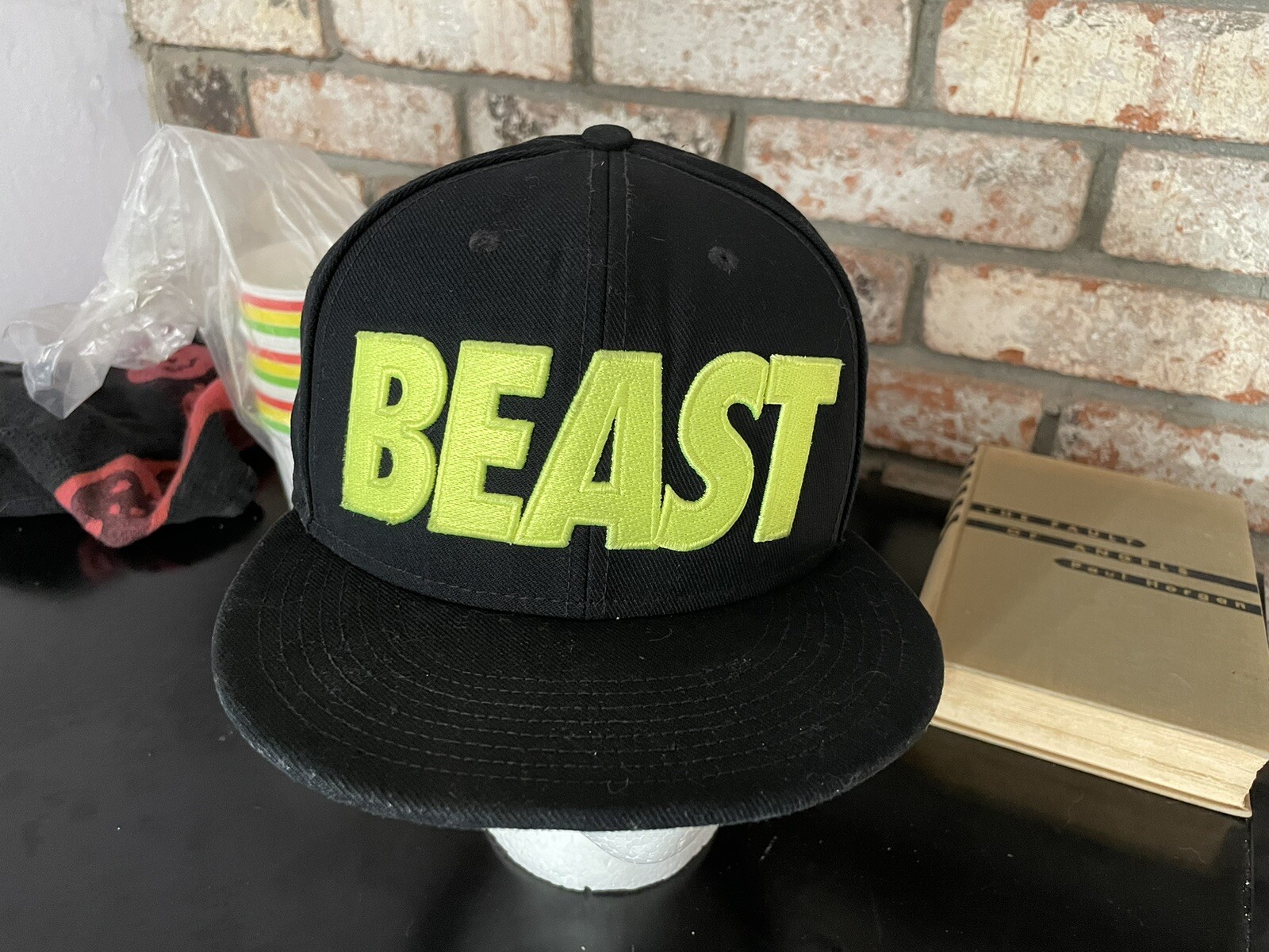 Nike BEAST Snapback Hat / Cap Black and Yellow / Gold - Gem