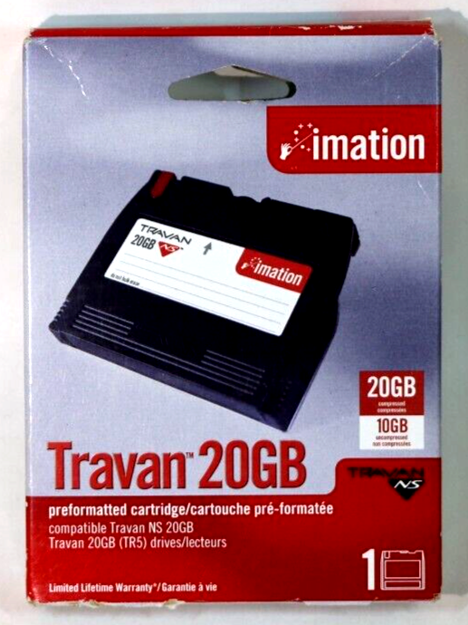 Imation 20GB/10GB Travan TR-5 NS Data Tape Cartridge NS20 New Sealed | eBay