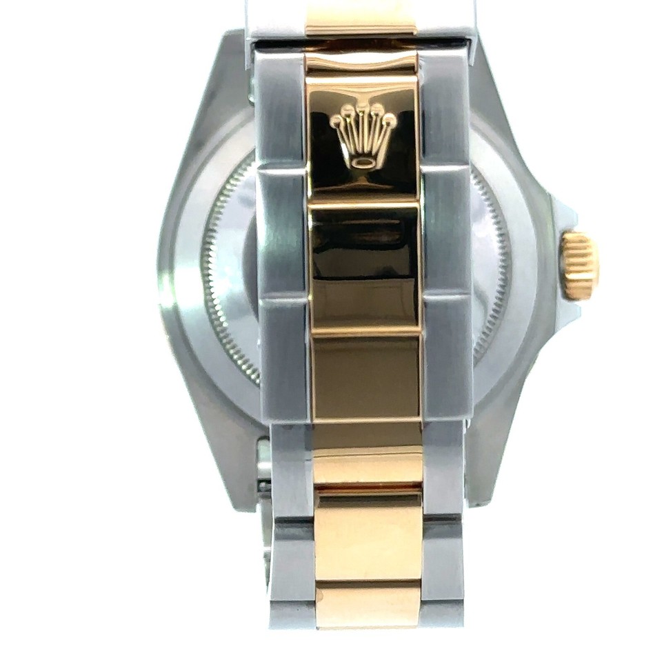 Rolex Submariner 16613 Silver and Gold Oyster Bracelet with Blue Bezel ...