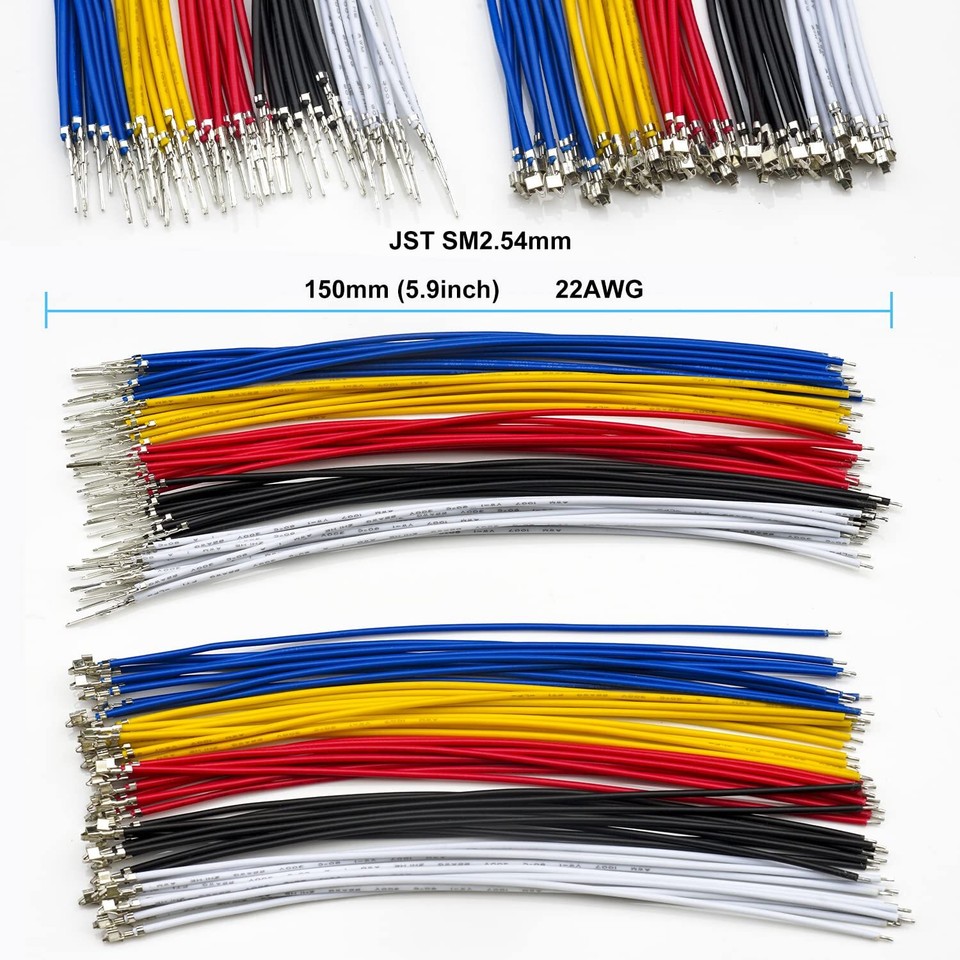 JST Connector Kit 2.5mm Pitch JST-SM 2.54 Male Female Connector with ...
